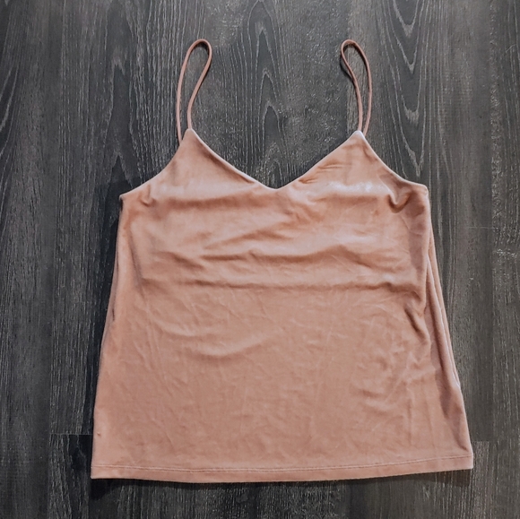 H&M | Tops | Hm Blush Pink Velvet Tank Top | Poshmark